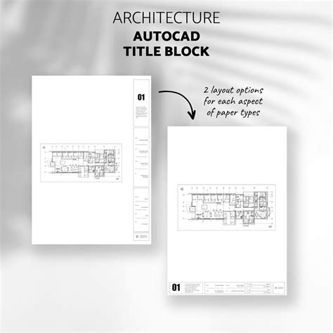 Modernist Architect Title Block Templates Autocad Title Block Template CAD Layout Template