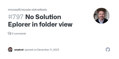 No Solution Eplorer In Folder View · Issue 797 · Microsoftvscode Dotnettools · Github