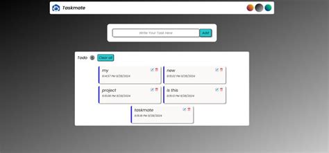 Leena Patel On Linkedin Just Completed My Daily Todo List Website Called Taskmate —react Based