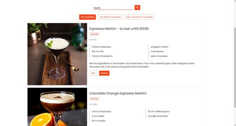 GitHub RossanaPetrar Cocktail Library Angular A Cocktail Library Web Application With CRUD