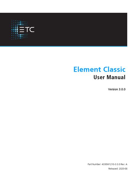 Elementclassic V300 Usermanual Reva Pdf Command Line Interface Parameter Computer