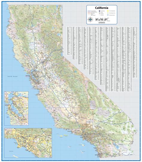 California Wall Map With Shaded Relief American Map Store