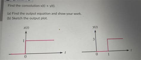 Solved Find The Convolution X T Y T A Find The Output Chegg