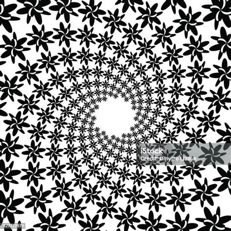 배경 패턴 블랙 및 화이트 나선형 패턴입니다 라운드는 하프톤 그림을 중심으로 꽃 꽃잎 꽃잎 운동 강렬하고 밝은 색상에 대한 스톡 벡터 아트 및 기타 이미지 Istock