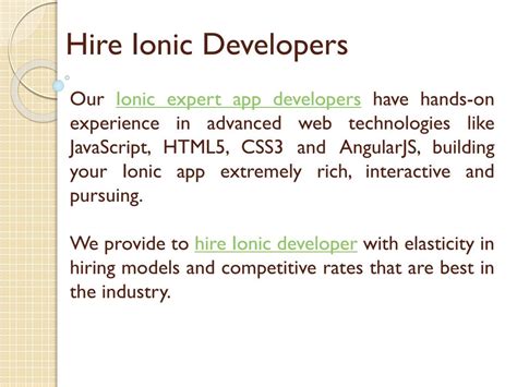 Ppt Ionic App Developers Powerpoint Presentation Free Download Id7425589
