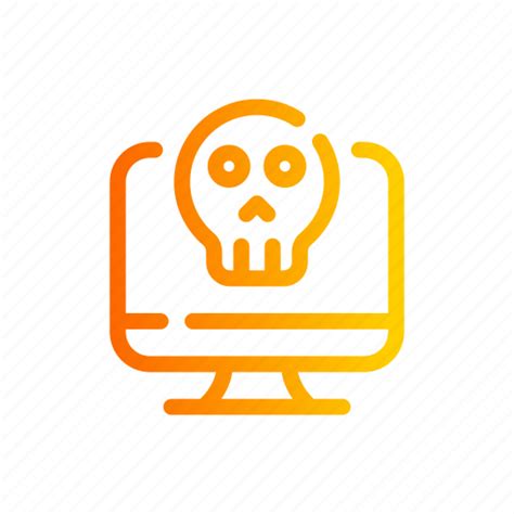 Virus Hacked Protection Skull Computer Icon Download On Iconfinder