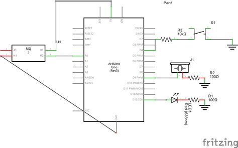 Fritzing Project Smoke Control With An Alarm