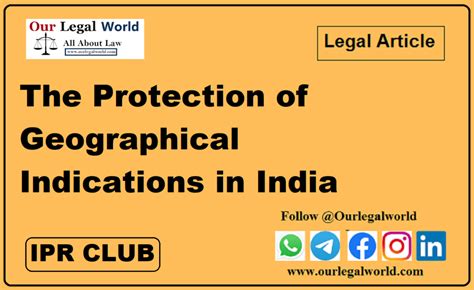 The Protection Of Geographical Indications In India Ipr Club