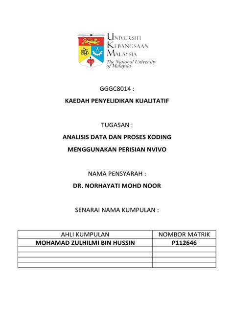 Coding Summary By Code Report Tugasan Kumpulan Pdf