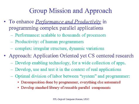 component frameworks laxmikant sanjay kale parallel programming laboratory