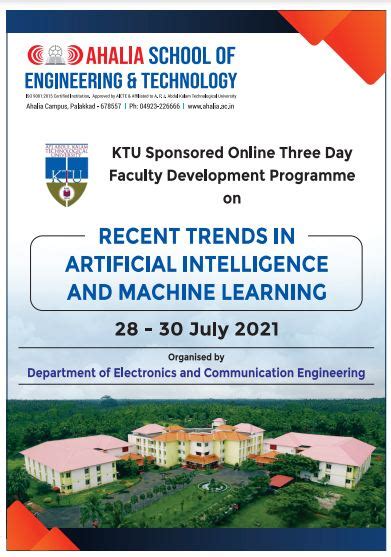 Three Day Fdp On Recent Trends In Artificial Intelligence And Machine
