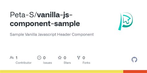 GitHub Peta S Vanilla Js Component Sample Sample Vanilla Javascript Header Component