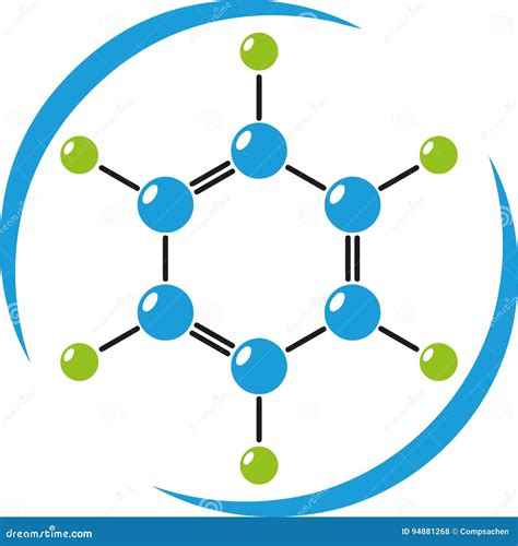 Molecule In Color Chemistry Science And Laboratory Logo Stock Vector Illustration Of