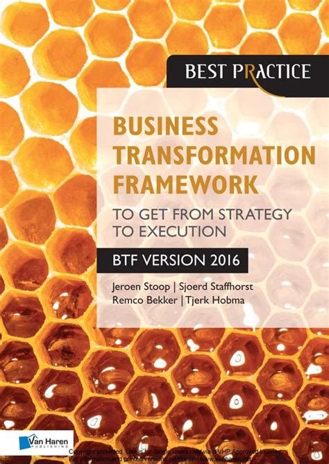 Applying A Business Transformation Framework In Practice From Summary