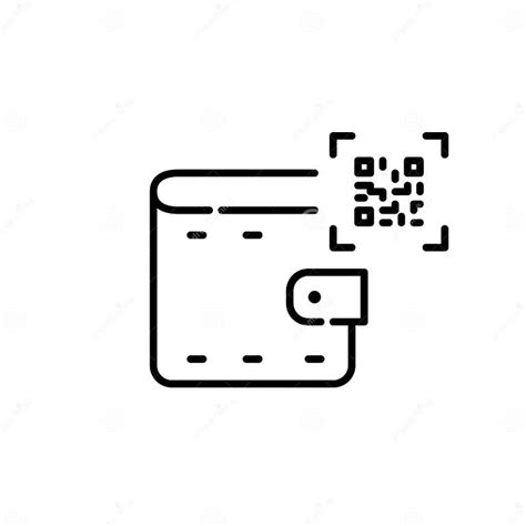 Wallet And Qr Code Modern Contactless Payment Method Pixel Perfect Icon Stock Vector