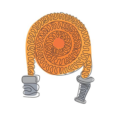 Premium Vector Single One Line Drawing Fire Hose Logo In Trendy