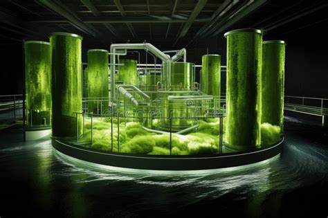 Algae Based Biohydrogen Production Technology Stock Illustration