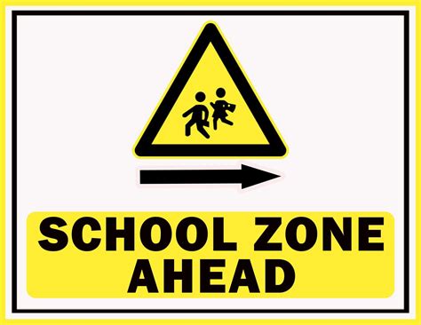 School Zone Ahead Sign Sample Artofit