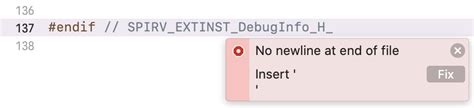 Compile Error No Newline At End Of File · Issue 3108 · Microsoft