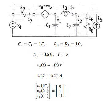 Solved For The Circuit Given Below A Obtain The Equations Chegg