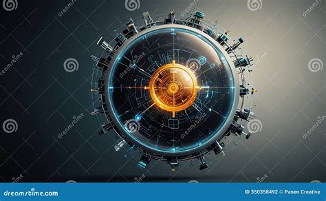 Digital Technology And Science Background Stock Illustration