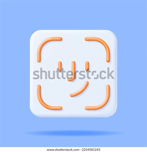3d Face Recognition Icon Isolated Render Stock Vector Royalty Free 2254581243 Shutterstock