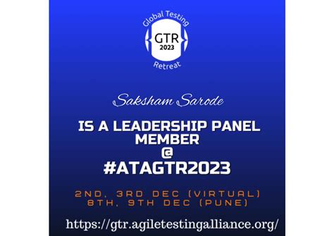 Saksham Sarode On Linkedin Atagtr2023 Leadership Panel Member Badge