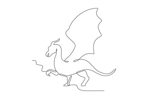 Dragon Outline Style Vector Art Icons And Graphics For Free Download