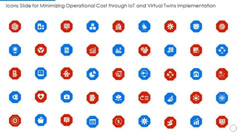 Icons Slide For Minimizing Operational Cost Through Iot And Virtual Twins Implementation Topics Pdf