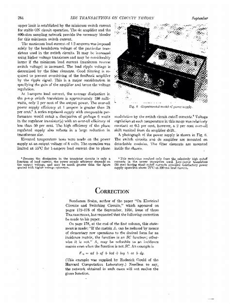 Correction To On Electric Circuits And Switching Circuits Ieee Journals And Magazine Ieee Xplore