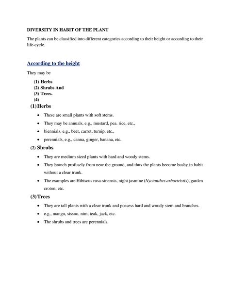Solution Bsc Botany Characters Of Angiosperms Diversity In Habit Of