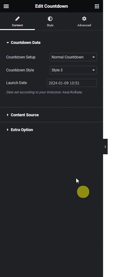 How To Show An Elementor Template Section After Countdown Ends The