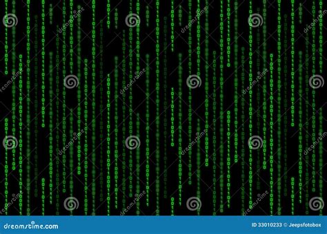 Green Binary Matrix On Black Background Stock Image Image Of Computer