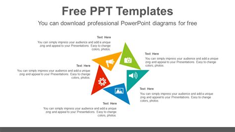 Rotation Triangle PowerPoint Diagram Template PPTX Templates