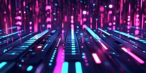 A Surreal 3d Abstract Background Showcasing An Array Of Glowing
