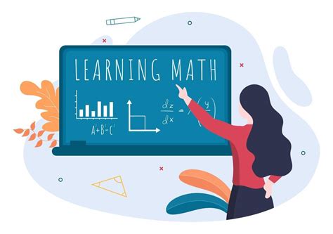 Learning Mathematics Of Education And Knowledge Background Cartoon