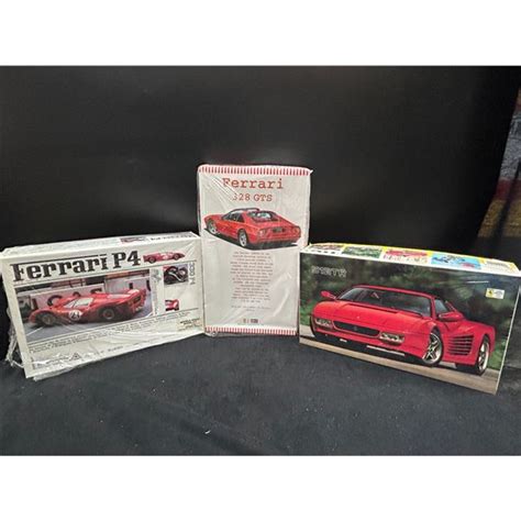 Three Complete Ferrari Model Kits