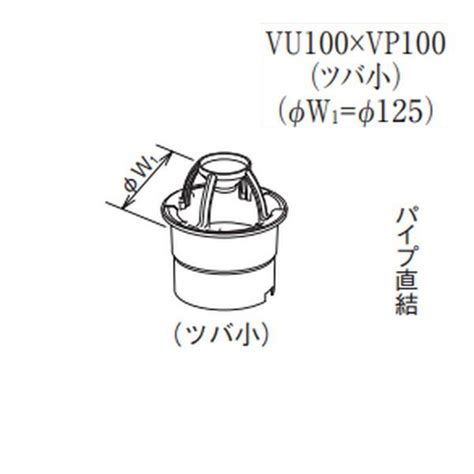 Panasonic 自在ドレン Vp・vu100 ねずみ Ka32953 ツバ小 パイプ直結 パナソニック 雨とい部材 Okツール