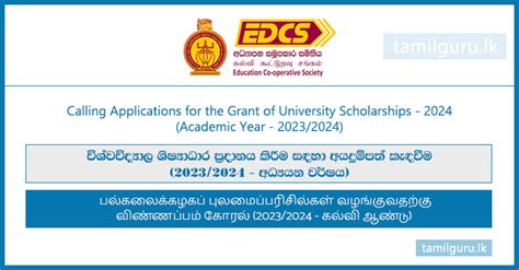 Edcs University Scholarship Application 2024