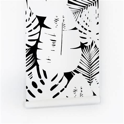 Palm Leaf Imprint Wallpaper Tropical Designer Wallpaper Livettes