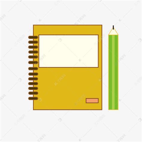 黄色笔记本图案素材图片免费下载 千库网