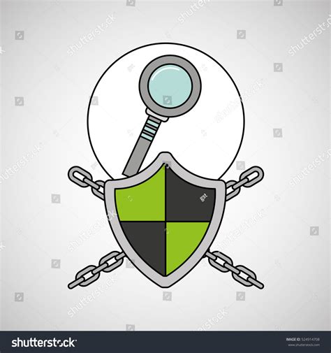 Security System Data Searching Vector Illustration Stock Vector Royalty Free 524914708