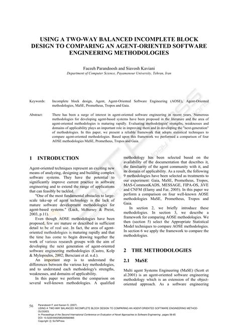 Pdf Using A Two Way Balanced Incomplete Block Design To Comparing An