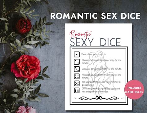Romantic Sex Dice Printable Sexy Dice Etsy