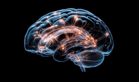 Glowing Neural Network Connections And Neural Activity Visualization In