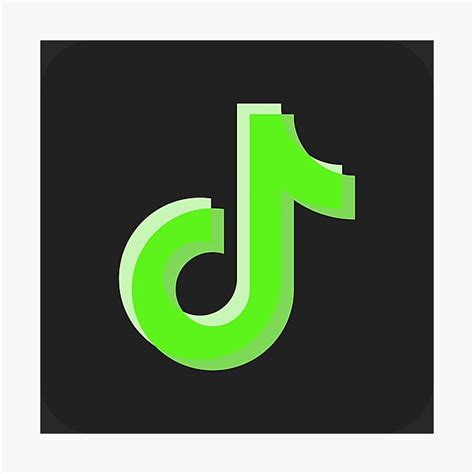 Green Tiktok Logo Photographic Prints Redbubble