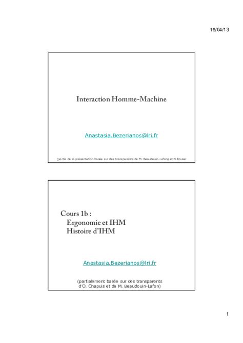 pdf cours interface homme machine ihm