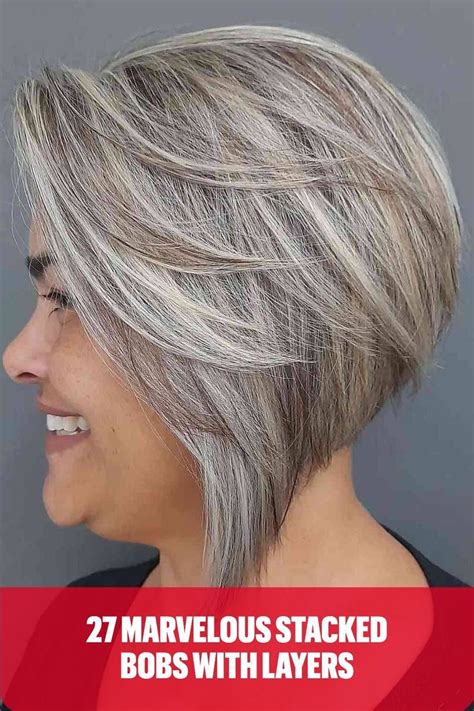 Stylish Ways To Wear A Stacked Bob With Layers Angled Bob Hairstyles Hair Cuts Bob Hairstyles