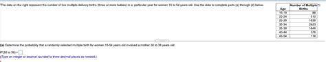 solved the data on the right represent the number of live
