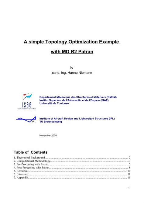 PDF A Simple Topology Optimization Example With MD R A Simple Topology Optimization